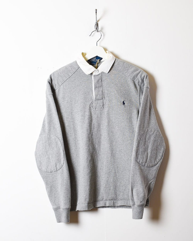 Vintage 90s Stone Polo Ralph Lauren Rugby Shirt - Small Cotton– Domno Vintage