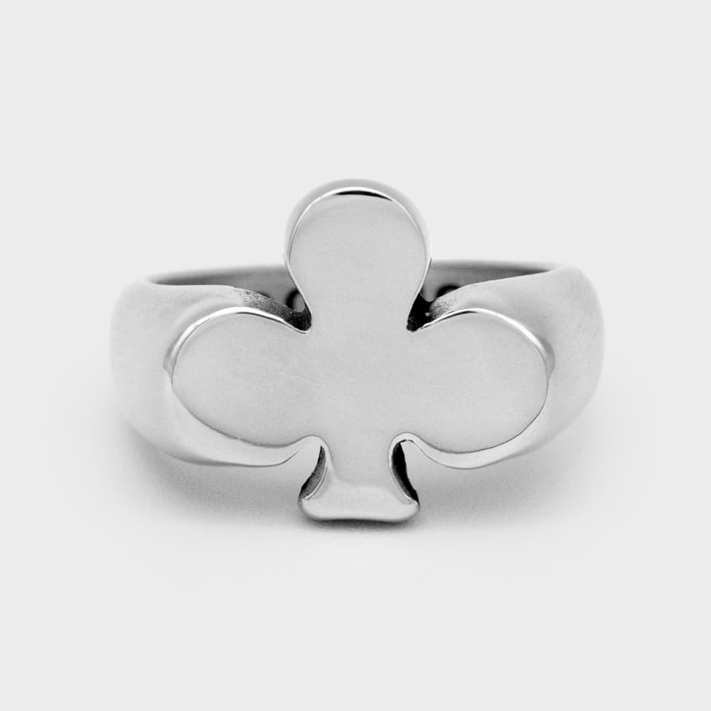 Club Ring - Silver | Poker Style Ring | Waterproof | DOMNO – Domno Vintage
