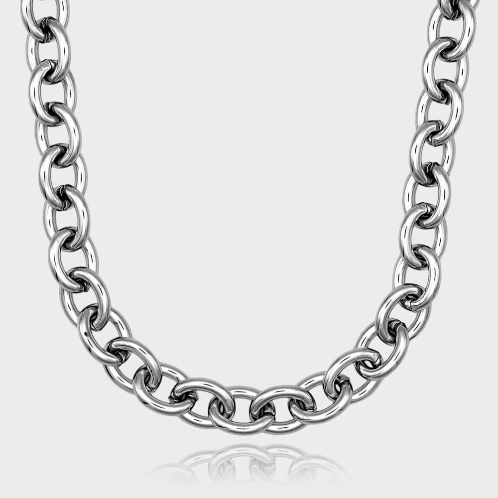 8mm Link Chain - Silver | Waterproof + Sweatproof | Streetwear ...