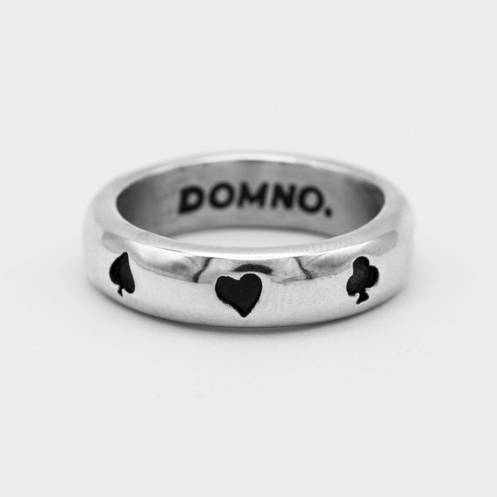 Suits Ring – Silver | Card Icons Playing Cards Jewellery | – Domno Vintage