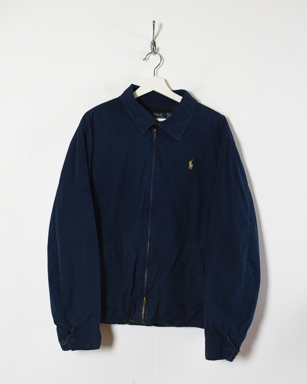 Vintage 10s+ Navy Polo Ralph Lauren Harrington Jacket - Large Cotton– Domno Vintage