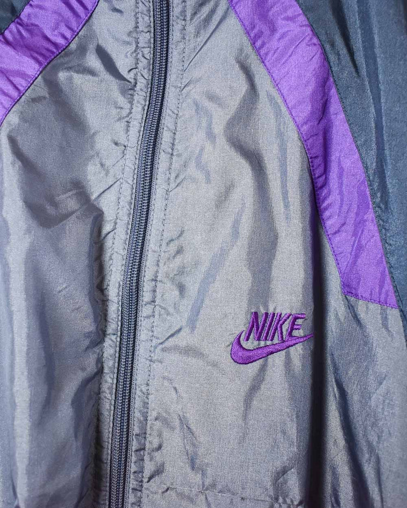 Vintage 90s Navy Nike Windbreaker Jacket - Large Nylon– Domno Vintage